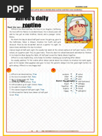 Alfreds Daily Routine Reading Comprehension Exercises - 8093 | PDF