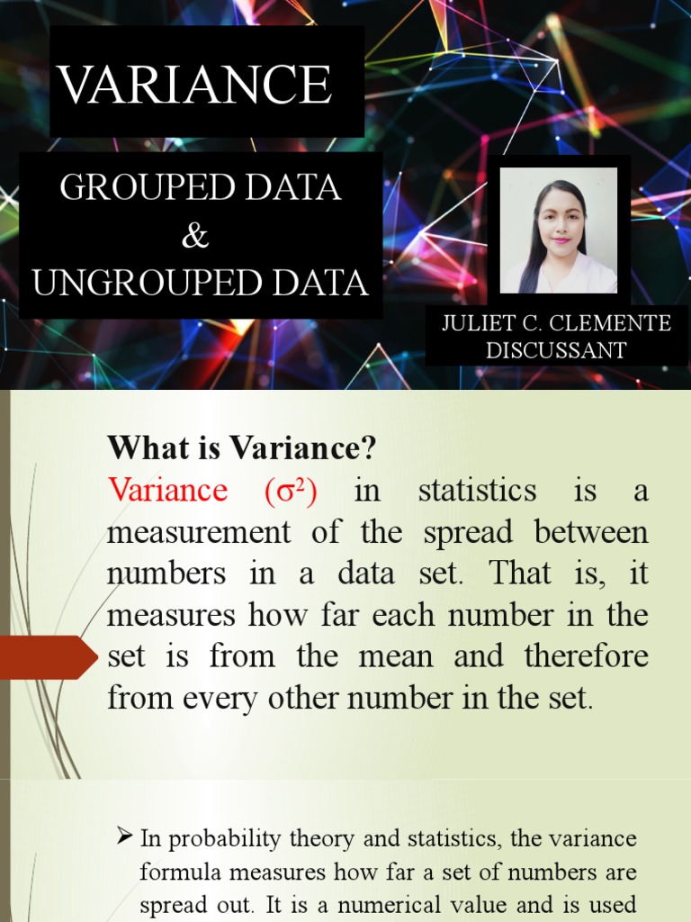 Variance: Grouped Data & Ungrouped Data | PDF | Variance | Mean
