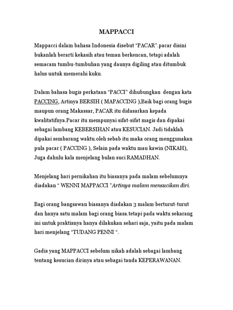 MAPPACCI | PDF | Agama & Spiritualitas