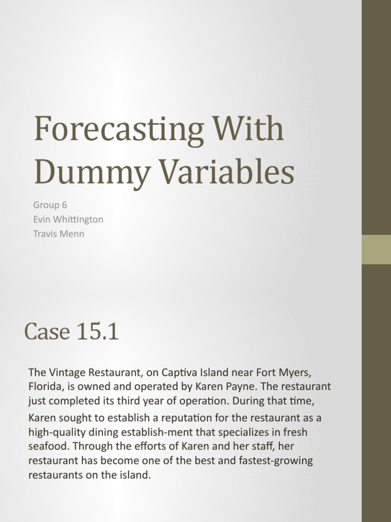 Sales Forecasting with Dummy Variables | PDF | Errors And Residuals ...