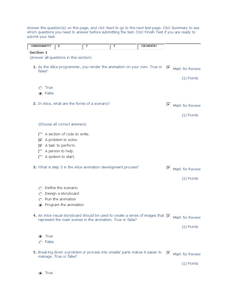 Quiz Oracle Java Fundamental | PDF | Algorithms | Animation