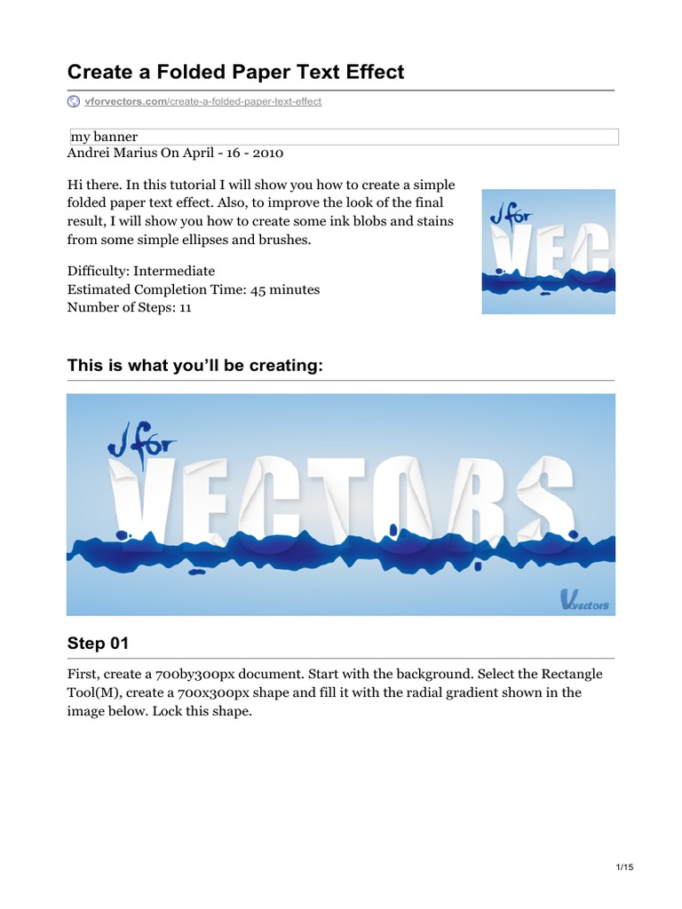 Create A Folded Paper Text Effect | PDF