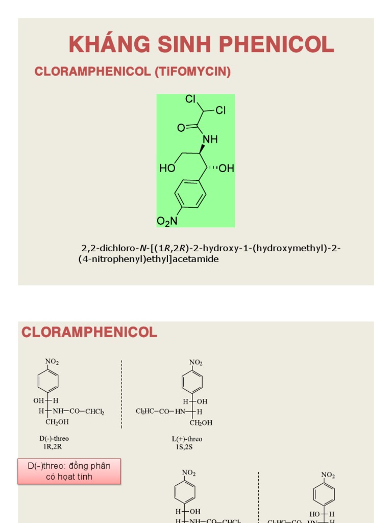 Khaùng Sinh Phenicol: Cloramphenicol (Tifomycin) | Download Free PDF ...