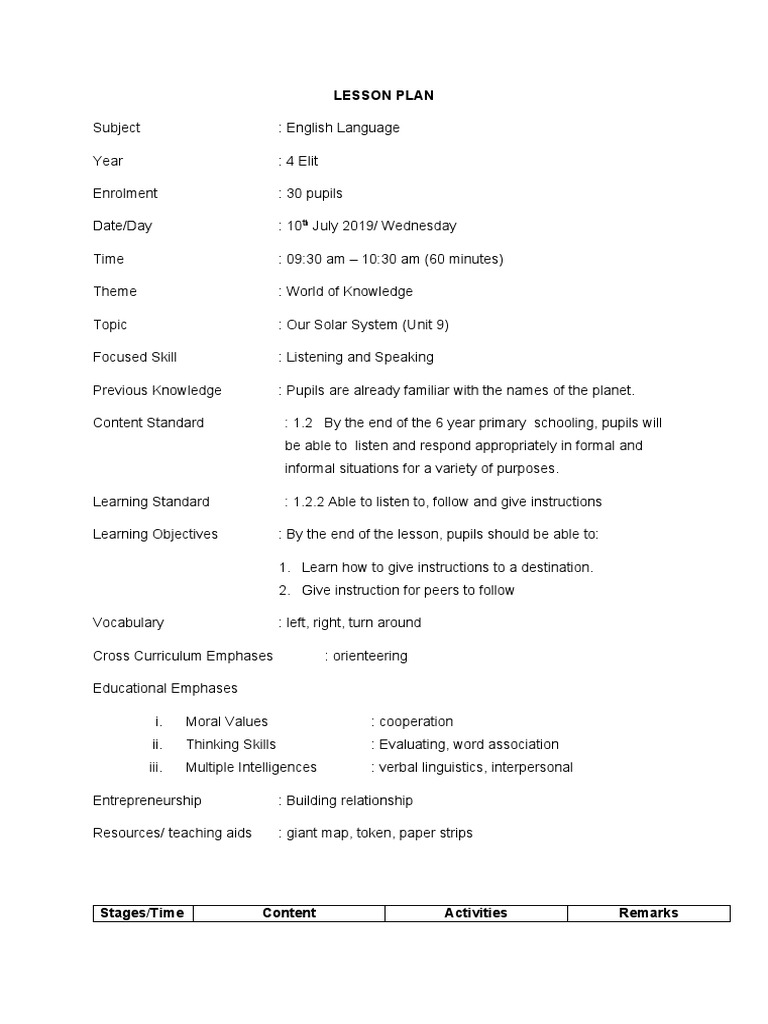 Week 5 | PDF | Lesson Plan | Teachers