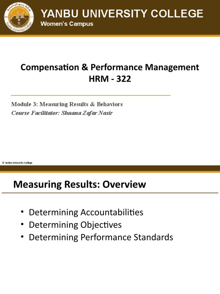 Yanbu University College: Compensation & Performance Management HRM ...