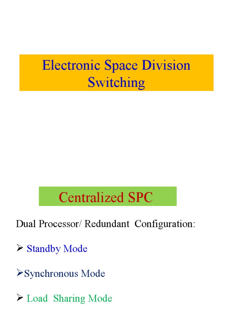 Electronic Space Division Switching | PDF