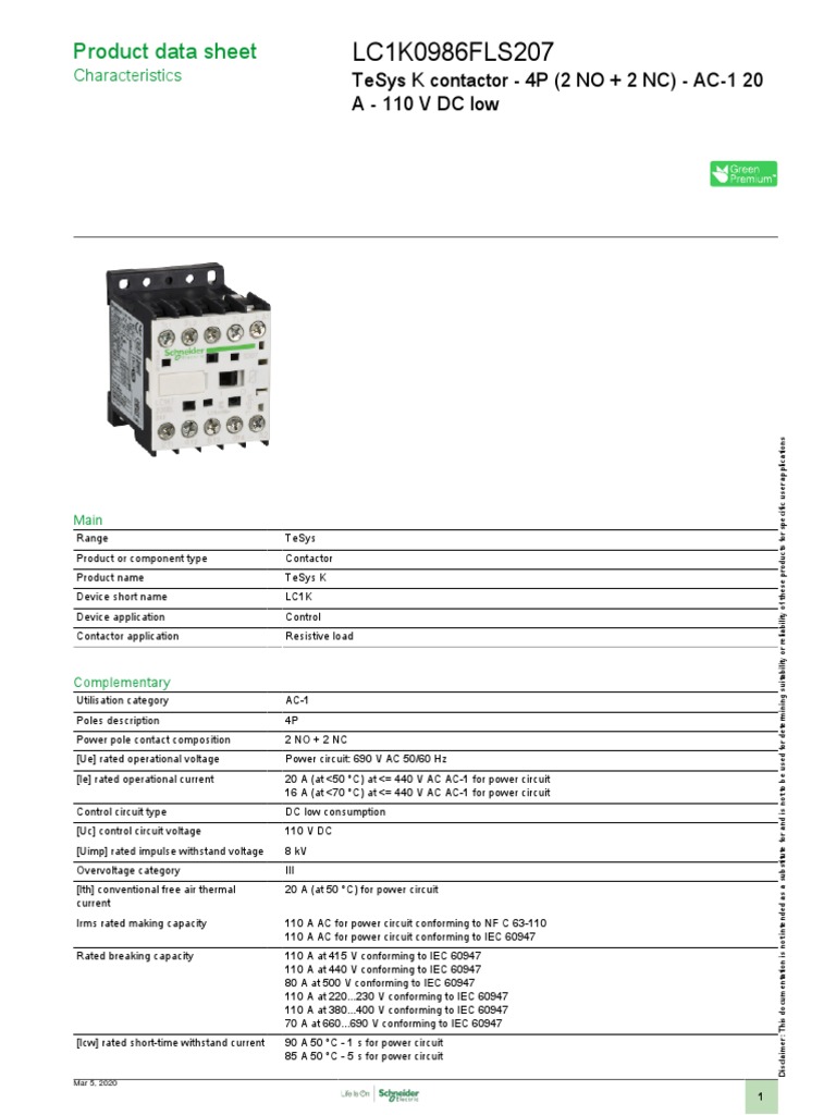LC1K0986FLS207: Product Data Sheet | PDF | International ...
