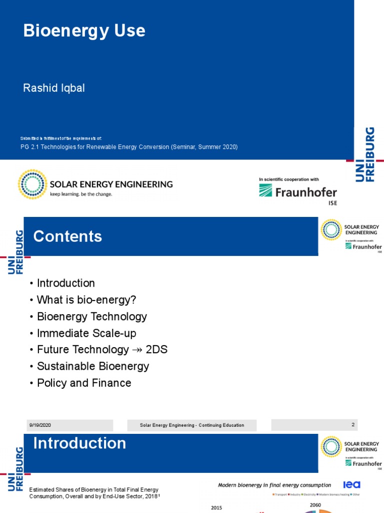 Bioenergy Use - PPTX | PDF | Bioenergy | Power Resources
