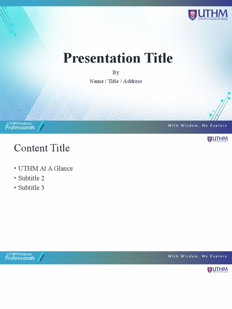 Slide Template UTHM 2 2020 16x9 | PDF