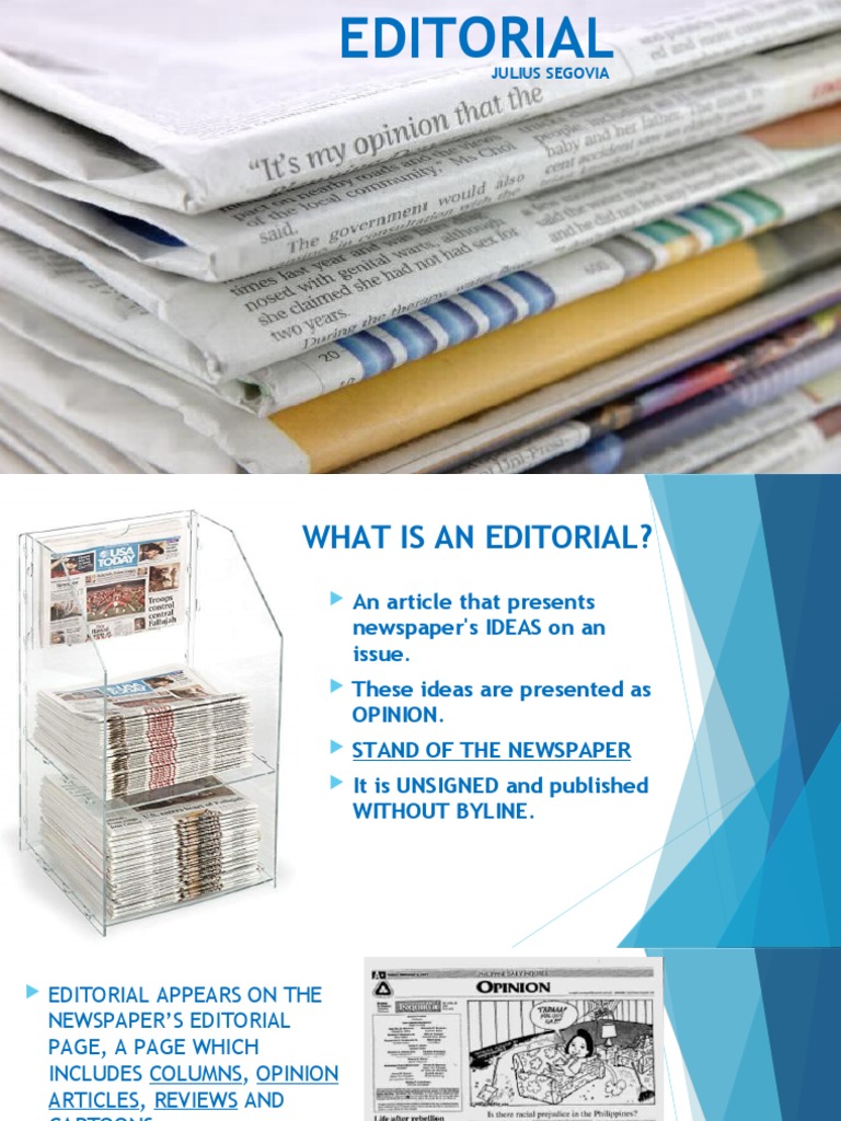 Writing An Editorial | PDF | Newspapers | Editorial