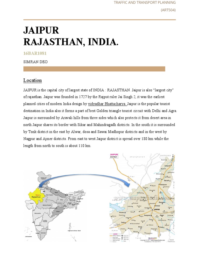 Jaipur Rajasthan, India. 16bar1081 Simran Deo | PDF | Transport | Land ...