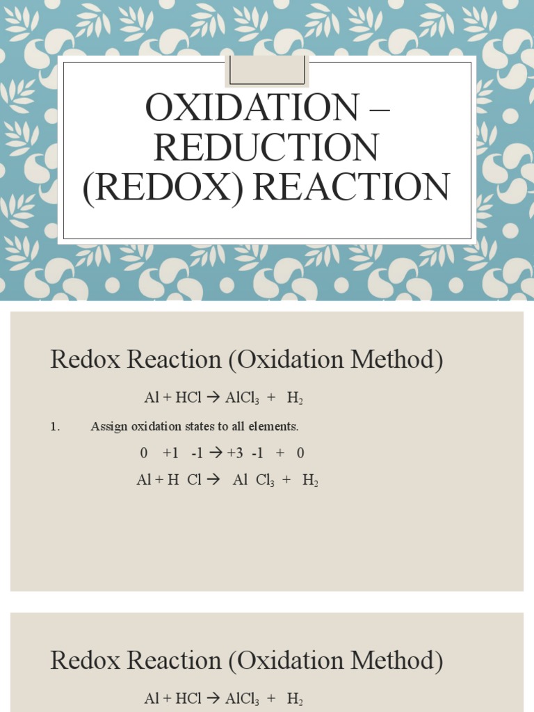 Redox Reaction | PDF | Redox | Process Engineering