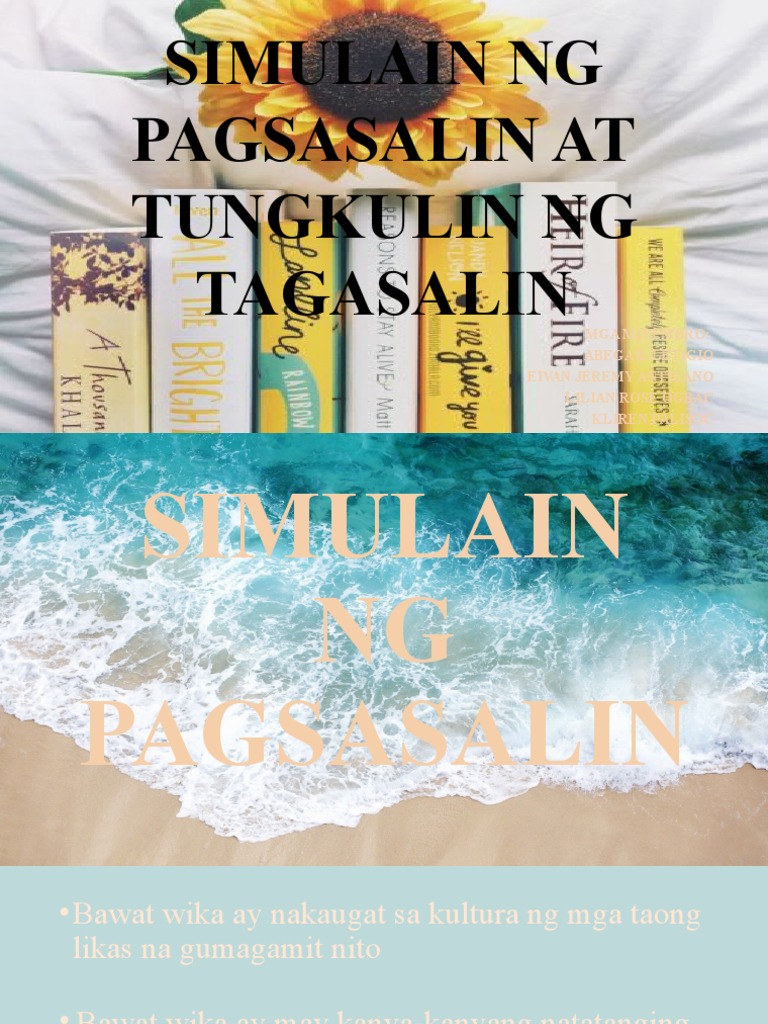 Simulain NG Pagsasalin at Tungkulin NG Tagasalin | PDF