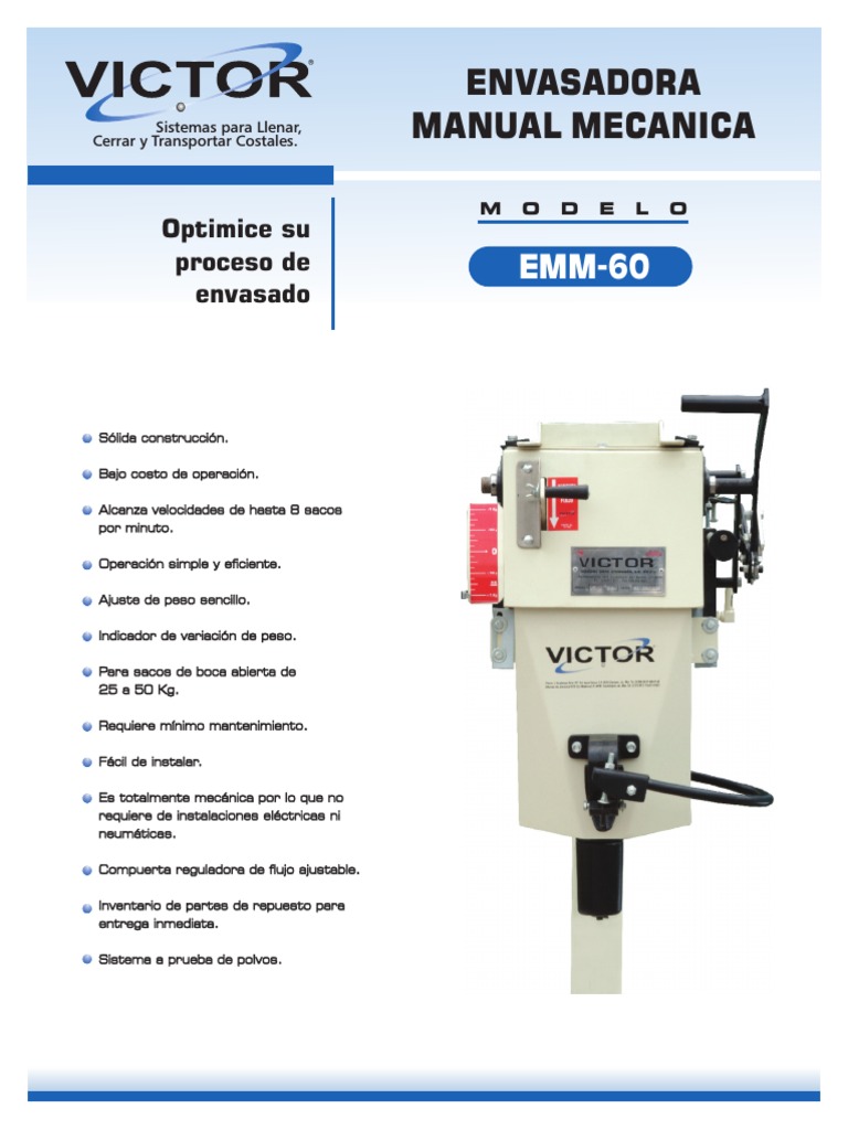 Envasadora Manual Mecanica Emm 60 | PDF | Transporte | Naturaleza