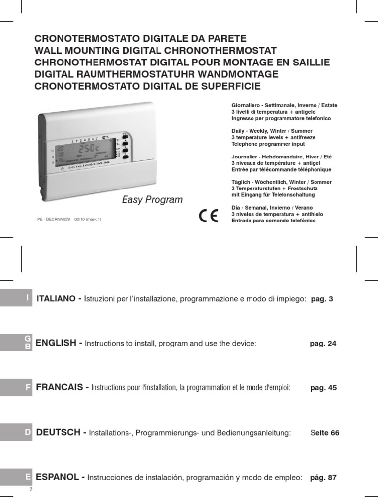 Manual Programador Calefaccion PDF | PDF | Caldera | Temperatura