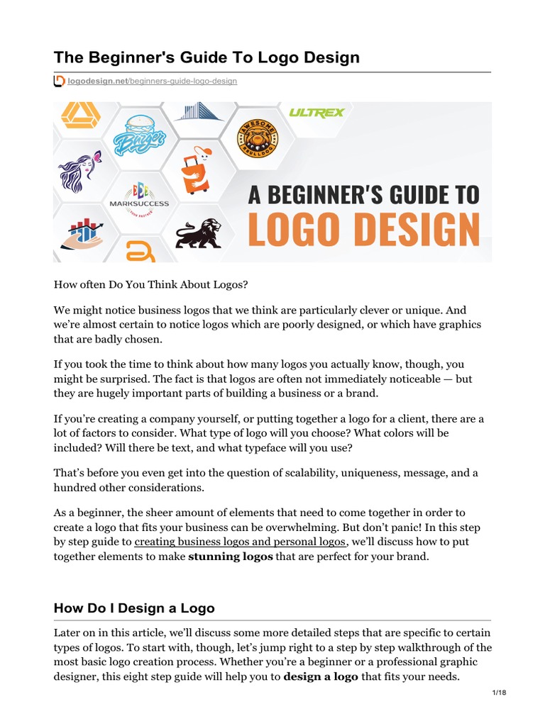 The Beginners Guide To Logo Design | PDF | Logos | Typography