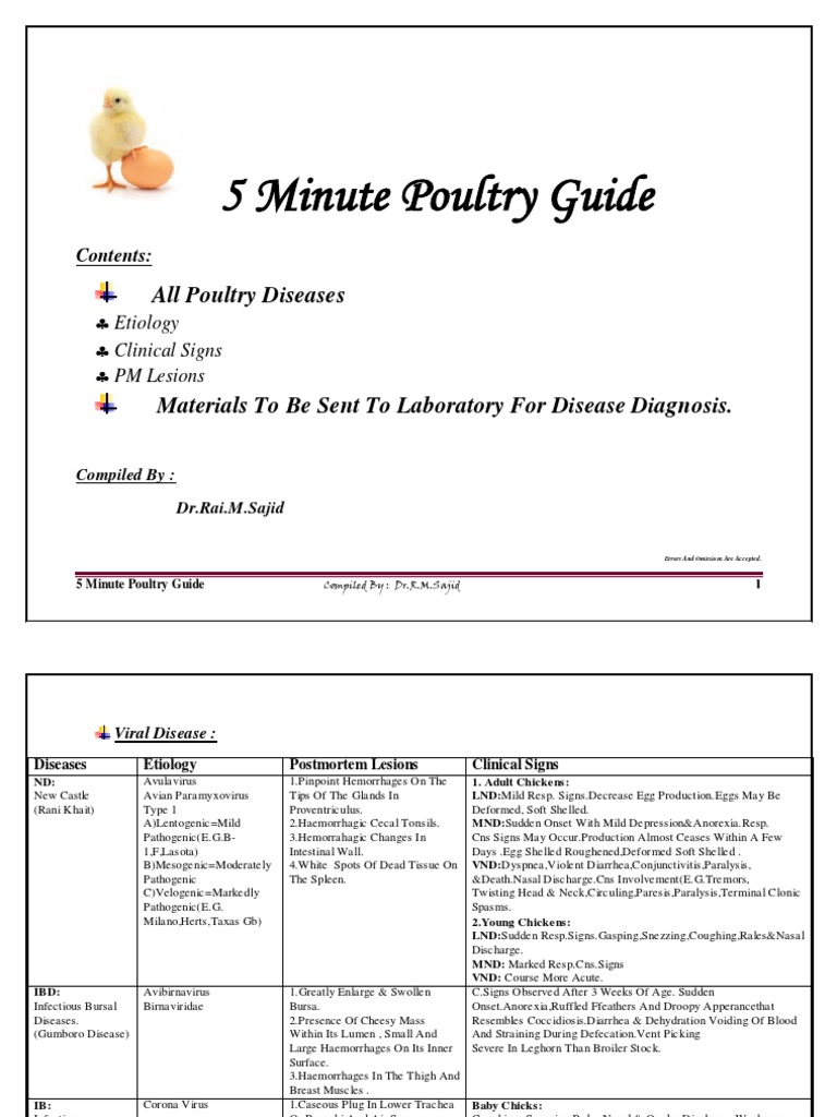 5 Minute Poultry Guide by Dr.R.M.Sajid | PDF | Liver | Chicken