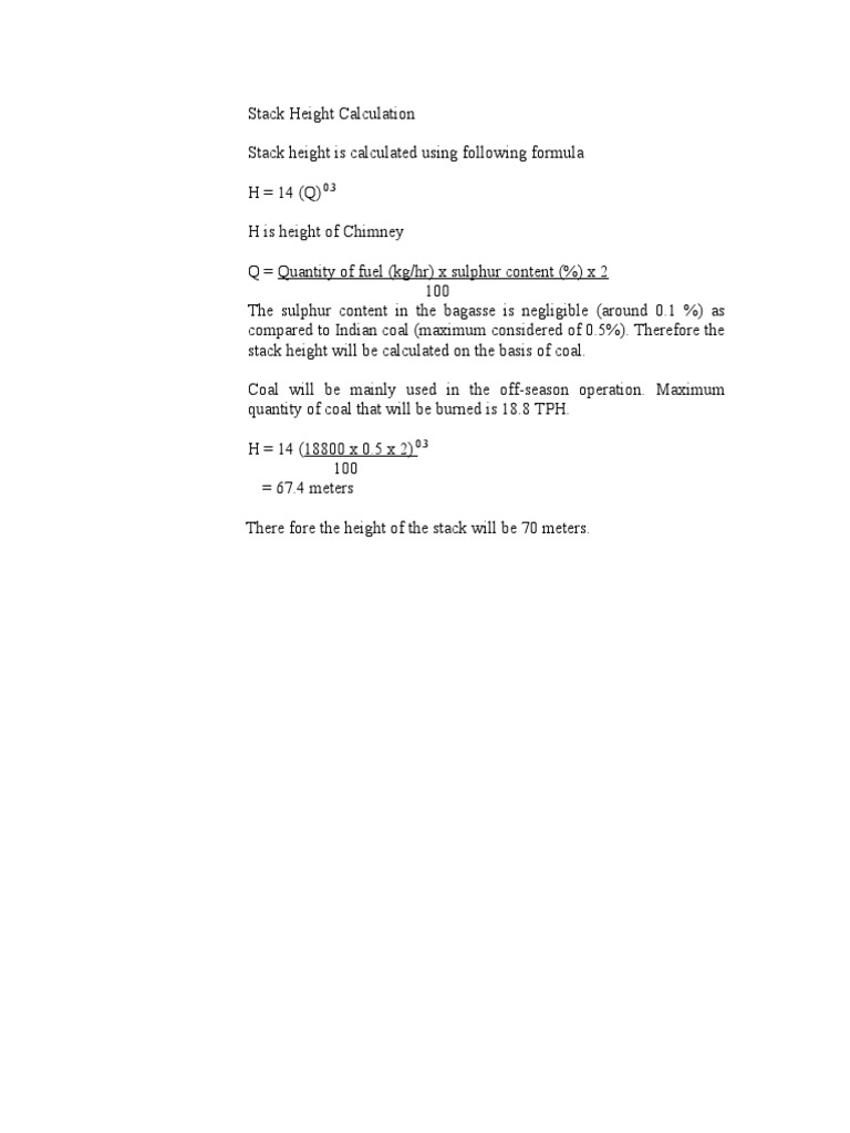 Stack Height-Calculations PDF | PDF | Teaching Methods & Materials ...
