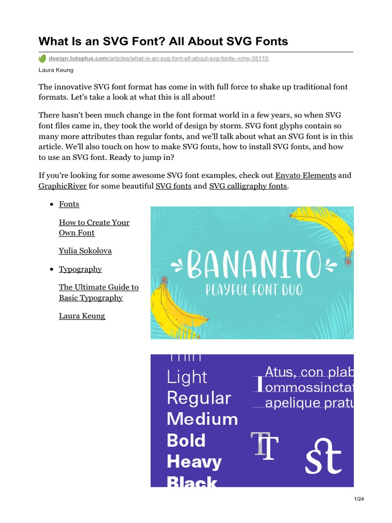 Understanding SVG Fonts: A Comprehensive Guide | PDF