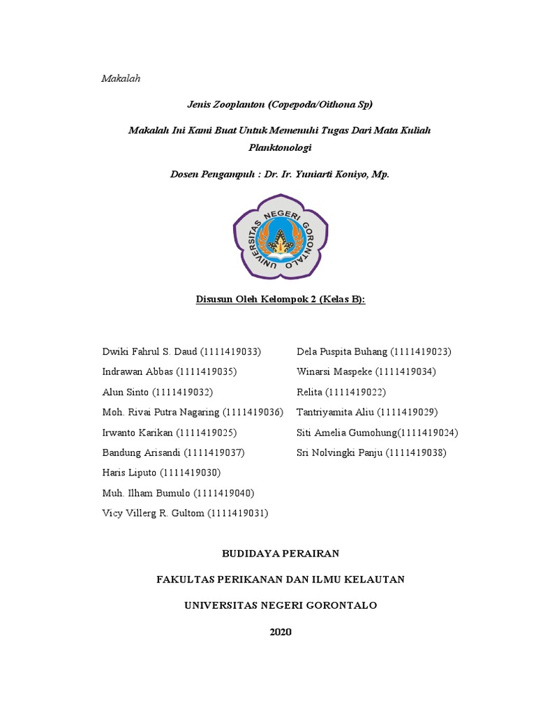 Biologi dan Teknik Budidaya Copepoda Jenis Oithona sp. sebagai Pakan ...