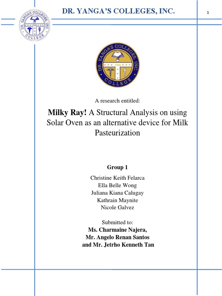 Milky Ray Research Paper | PDF | Solar Energy | Milk