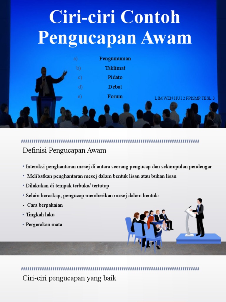 Ciri-Ciri Contoh Pengucapan Awam - Forum | PDF