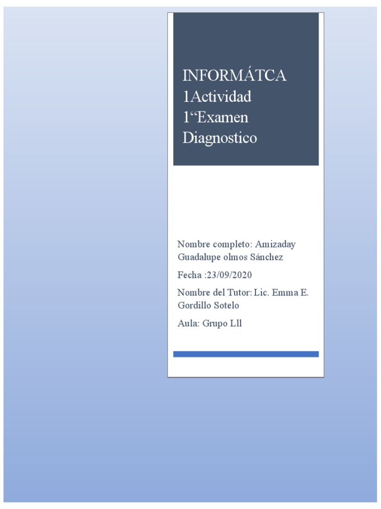 Informatica 1 | PDF