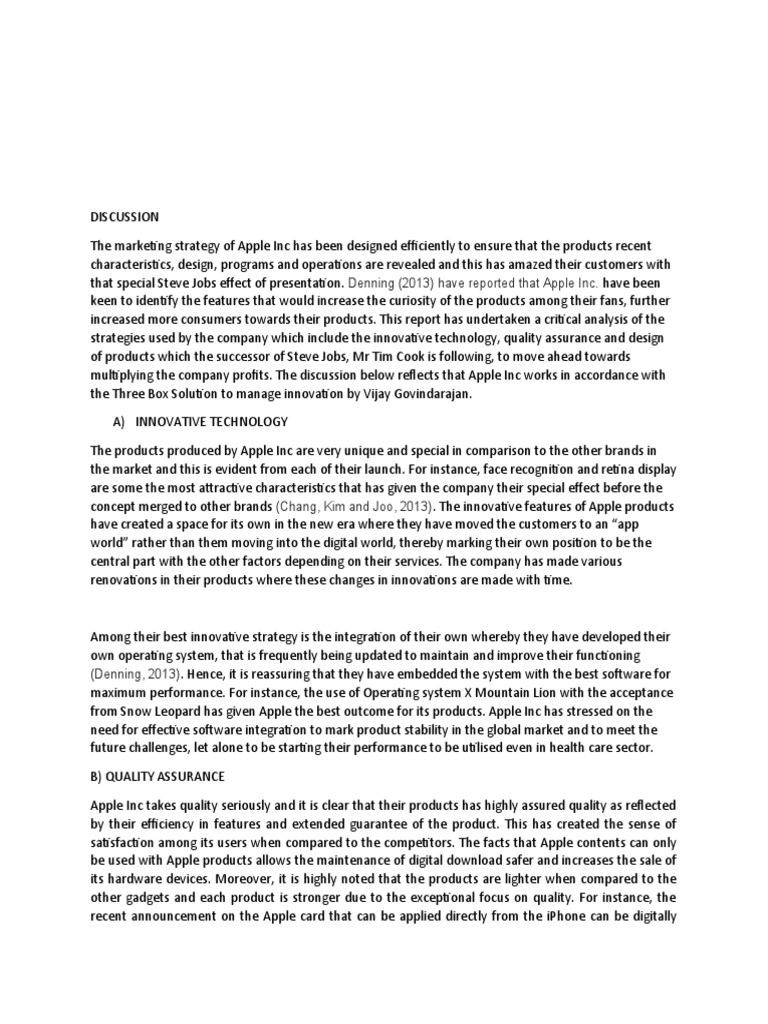 Apple Inc Strategic Management Report | PDF | Apple Inc. | Competitive ...