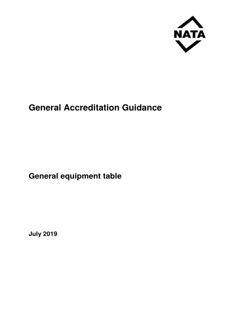 General Equipment Table | PDF | Calibration | Metrology