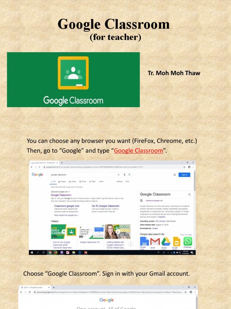 Google Classroom (For Teacher) | PDF | Computing | Software