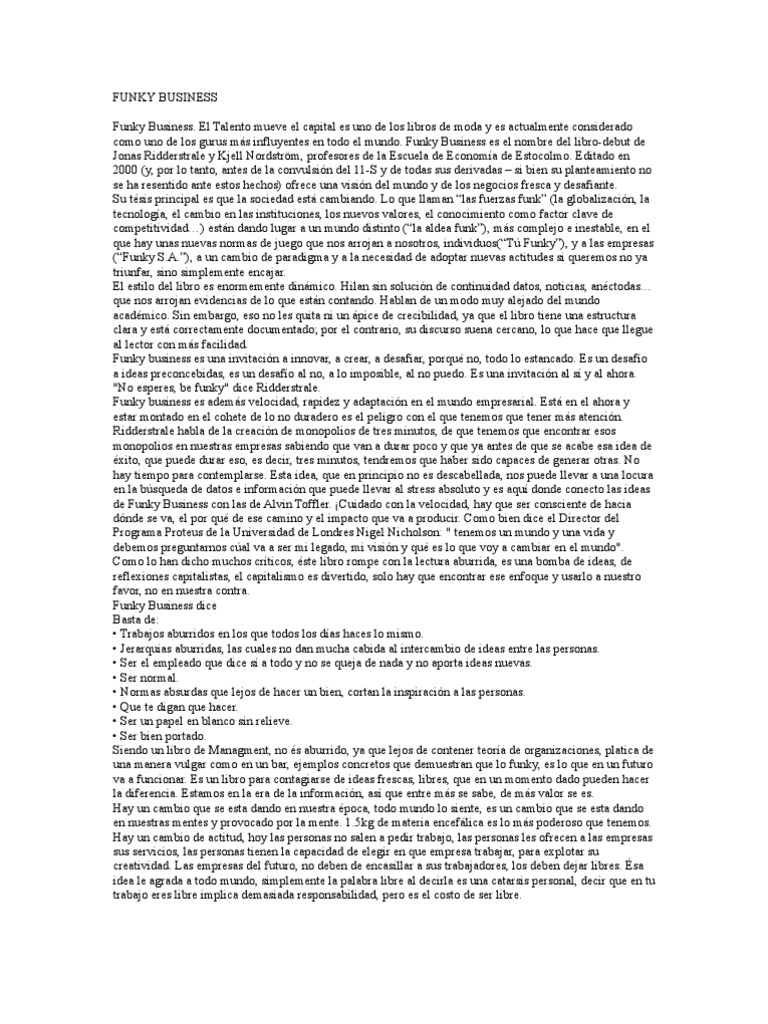 Funky Business: Innovación y Talento | PDF | Innovación | Aprendizaje