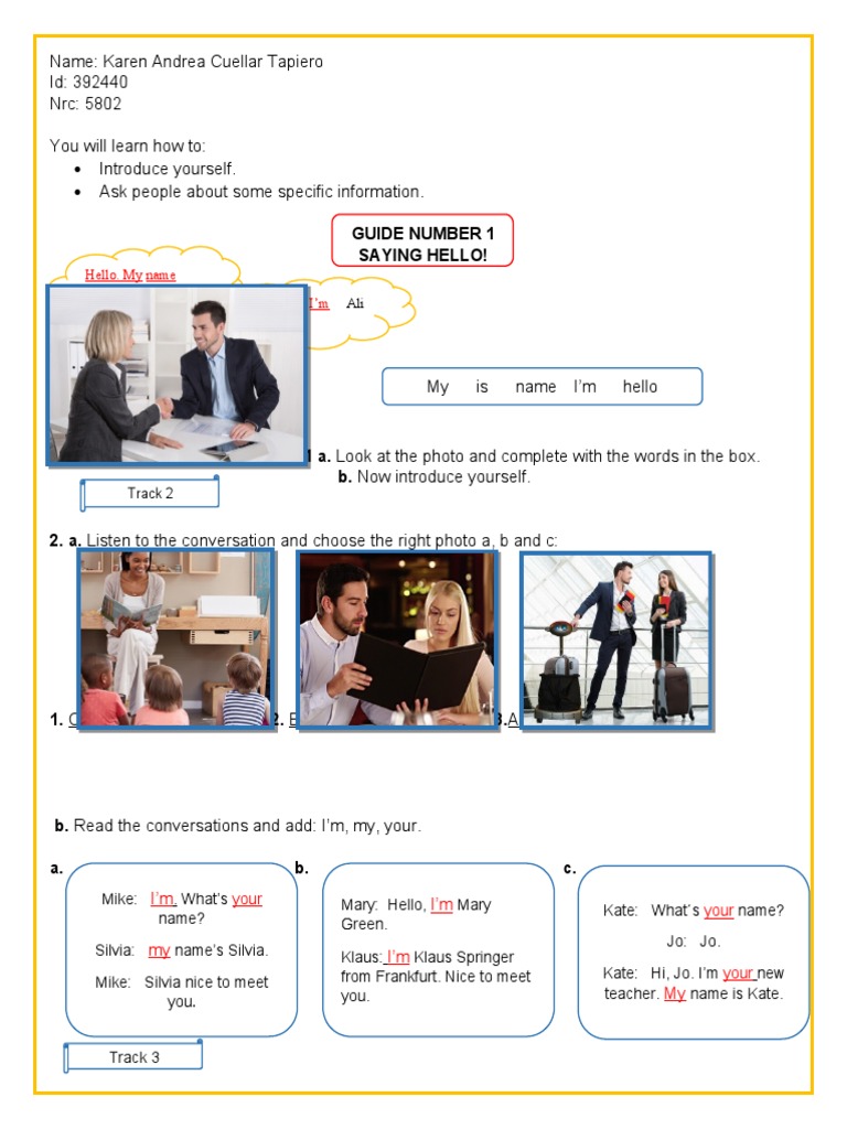 Guide 1 Saying Hello | PDF | Linguistic Typology | Syntax