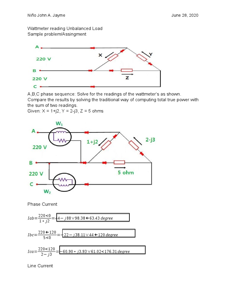 Two Wattmeter Method | PDF