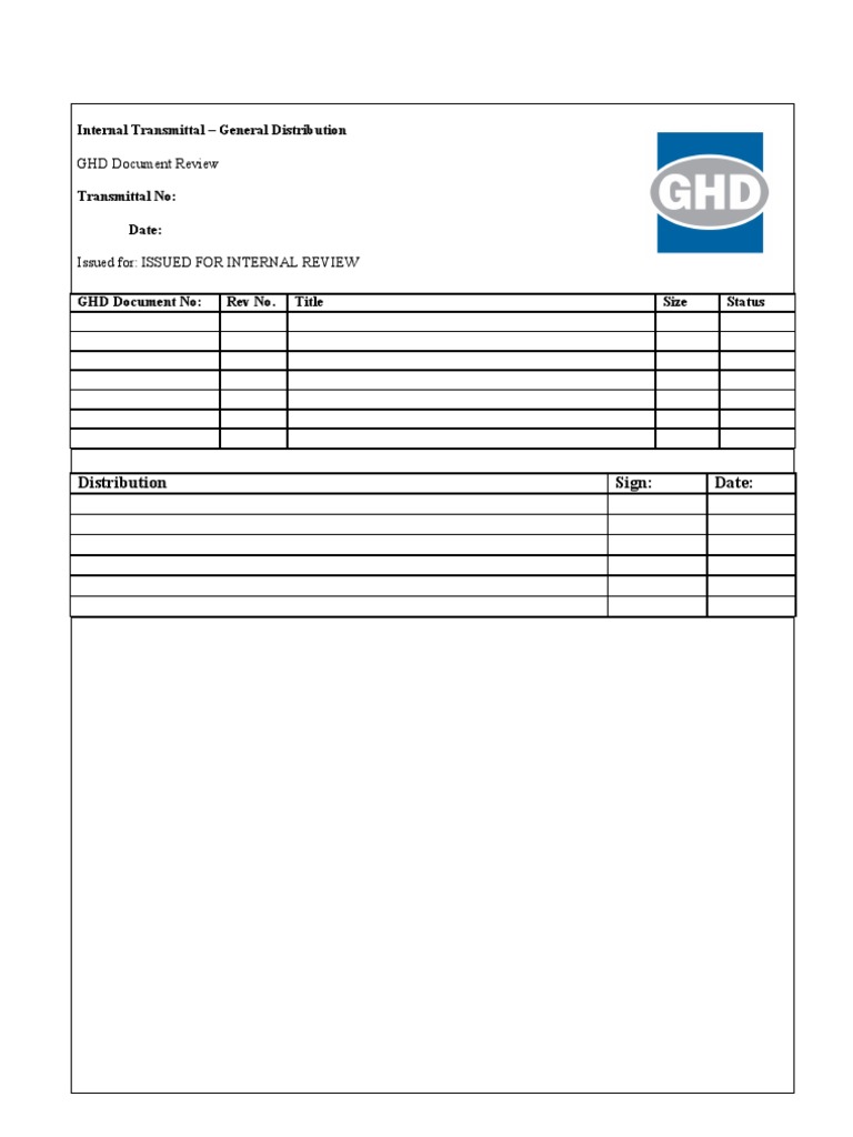 Internal Transmittal | PDF