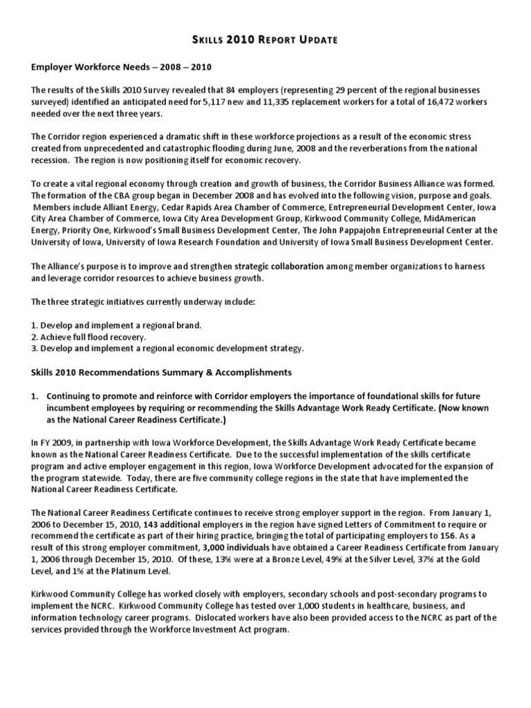 Workforce Needs and Skills 2010 Report | PDF | Employment | Behavior ...