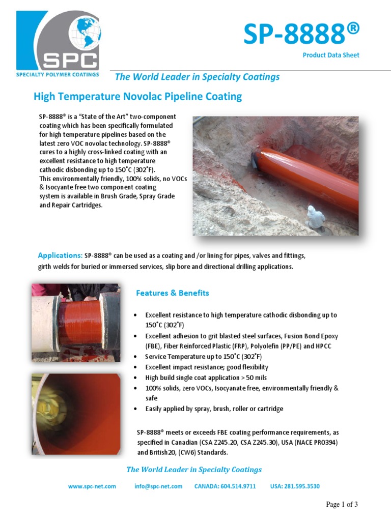 PDS - SP 8888 - High Temperature Novolac Pipeline Coating - 2017 03 13 ...