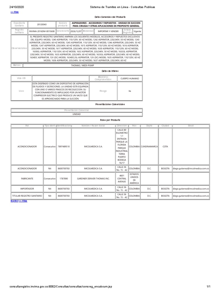Ri Succionador Thomas 1630 PDF | PDF | Naturaleza