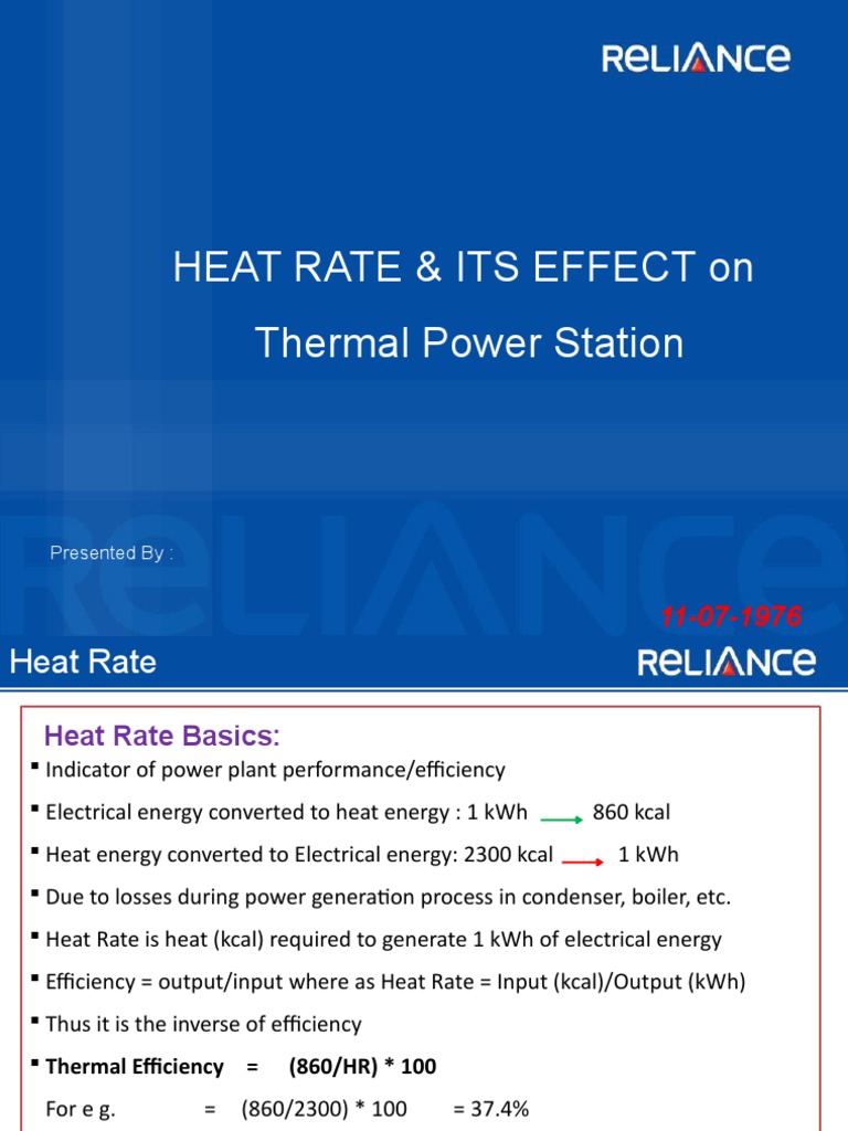 Heat Rate & Its Effect | PDF | Boiler | Coal