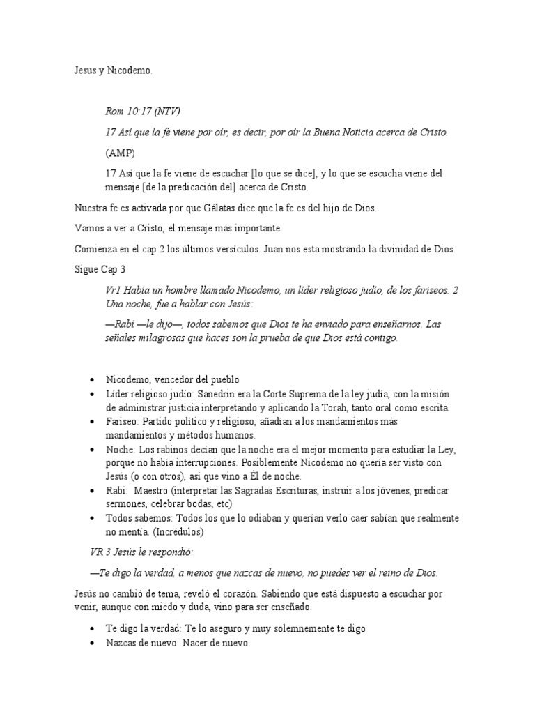 Jesus y Nicodemo. | PDF | Jesús | Reinado y reino de dios