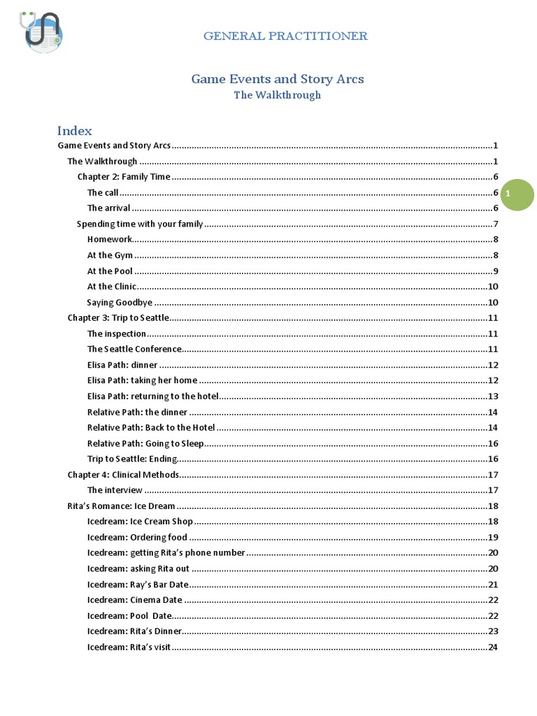 General Practitioner Official Walkthrough | PDF | Games & Activities ...