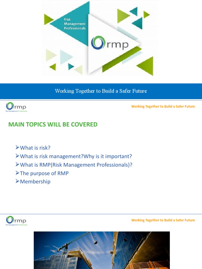 Working Together To Build A Safer Future | PDF | Risk | Risk Management