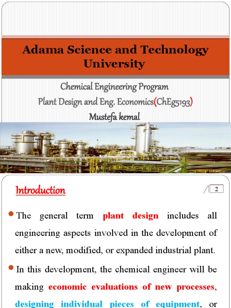 Plant Design Leacture 1 | PDF | Engineering Design Process | Design