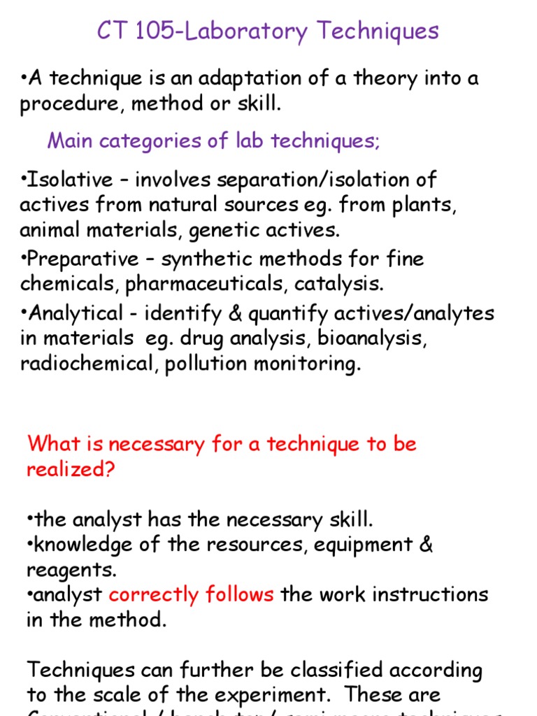Laboratory Techniques Note-Ct105 (2) (Autosaved) | PDF | Filtration ...