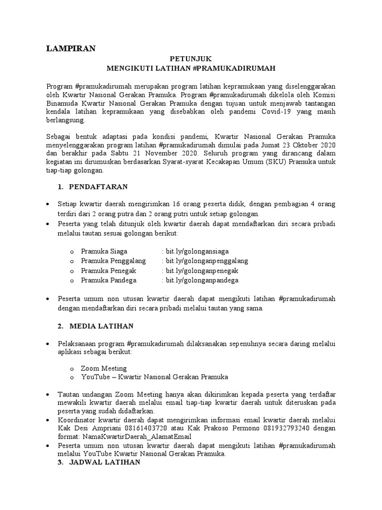 Rev 2 - Lampiran Surat Kwarnas 2 PDF | PDF