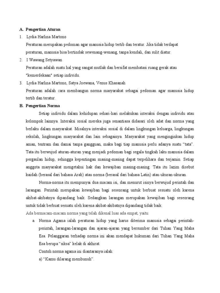 Norma dan Aturan dalam Masyarakat | PDF | Ilmu Sosial