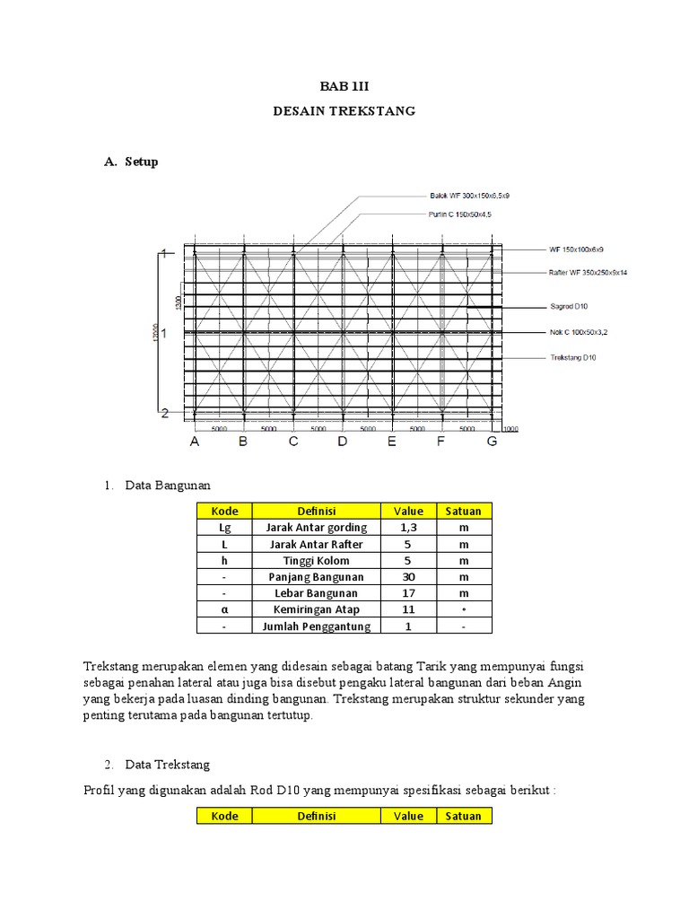 Desain Trekstang untuk Struktur Baja | PDF