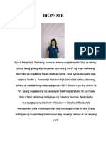 EXAMPLE OF Bionote | PDF