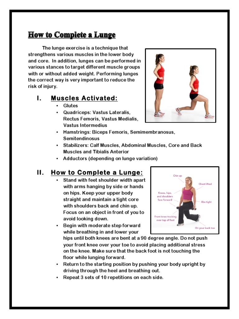 I. Muscles Activated | PDF | Lower Limb Anatomy | Limbs (Anatomy)