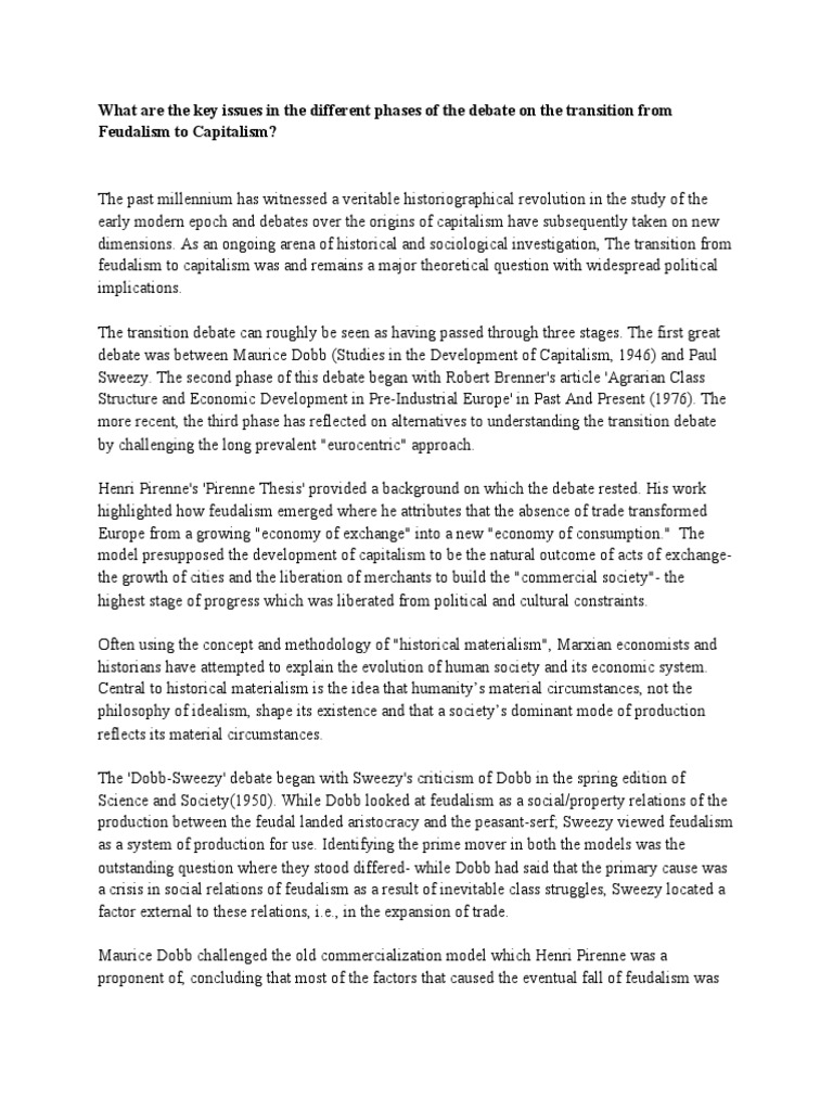 Pinaki Chandra - RMW Assignment | PDF | Capitalism | Feudalism