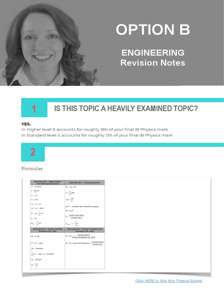 Option B: Engineering Revision Notes | PDF | Entropy | Fluid Dynamics